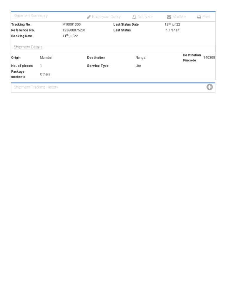 Track Shipment Status - Consignment Status - DTDC India | PDF