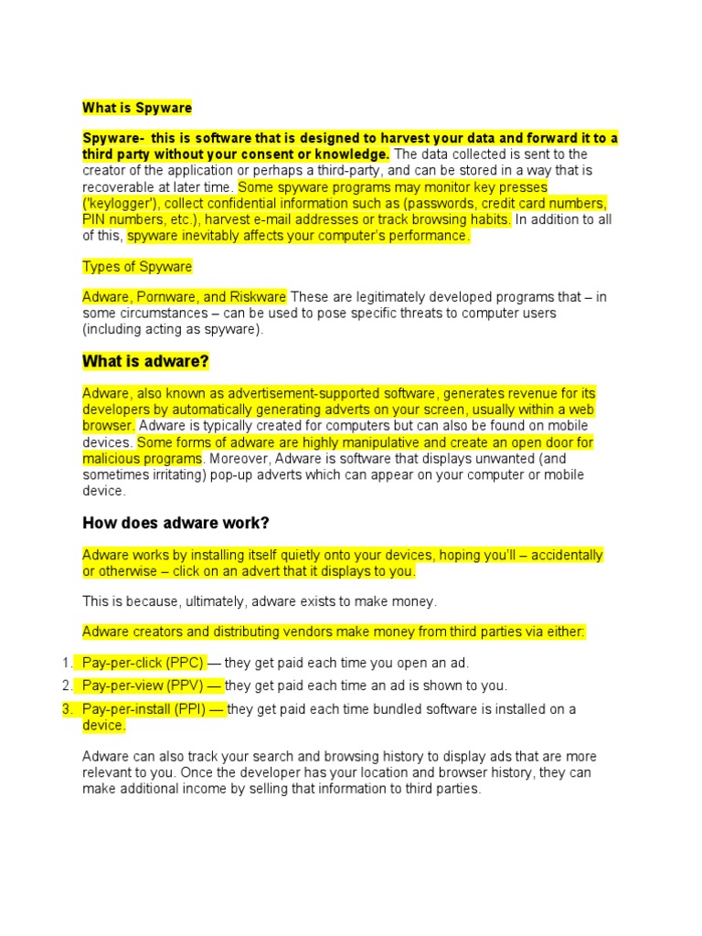 What Is Spyware | PDF | Malware | Spyware