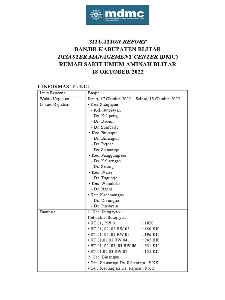 Situation Report | PDF