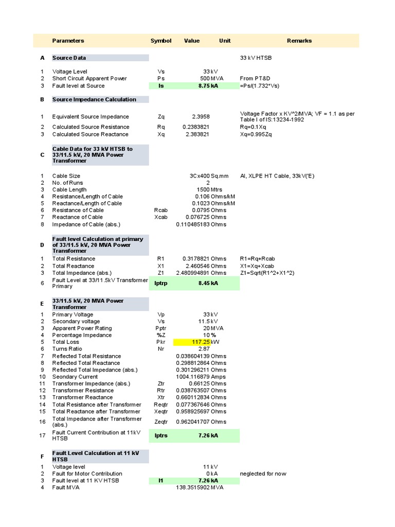 S.C Calc | PDF | Electrical Impedance | Transformer