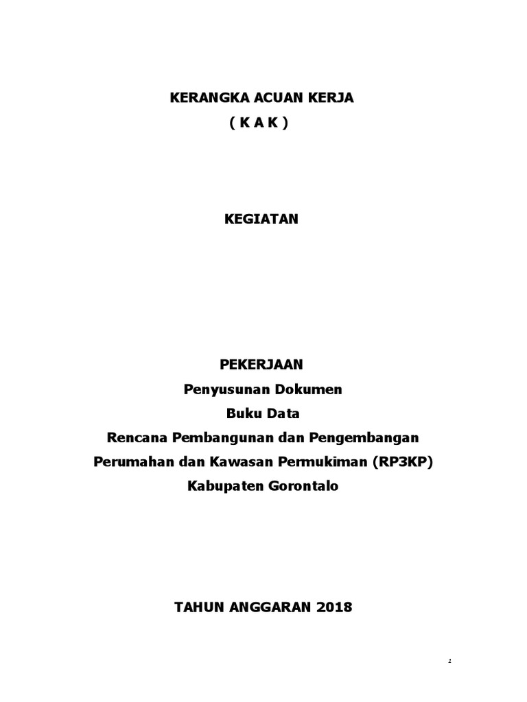 Penyusunan RP3KP Kabupaten Gorontalo 2018 | PDF | Sains & Matematika