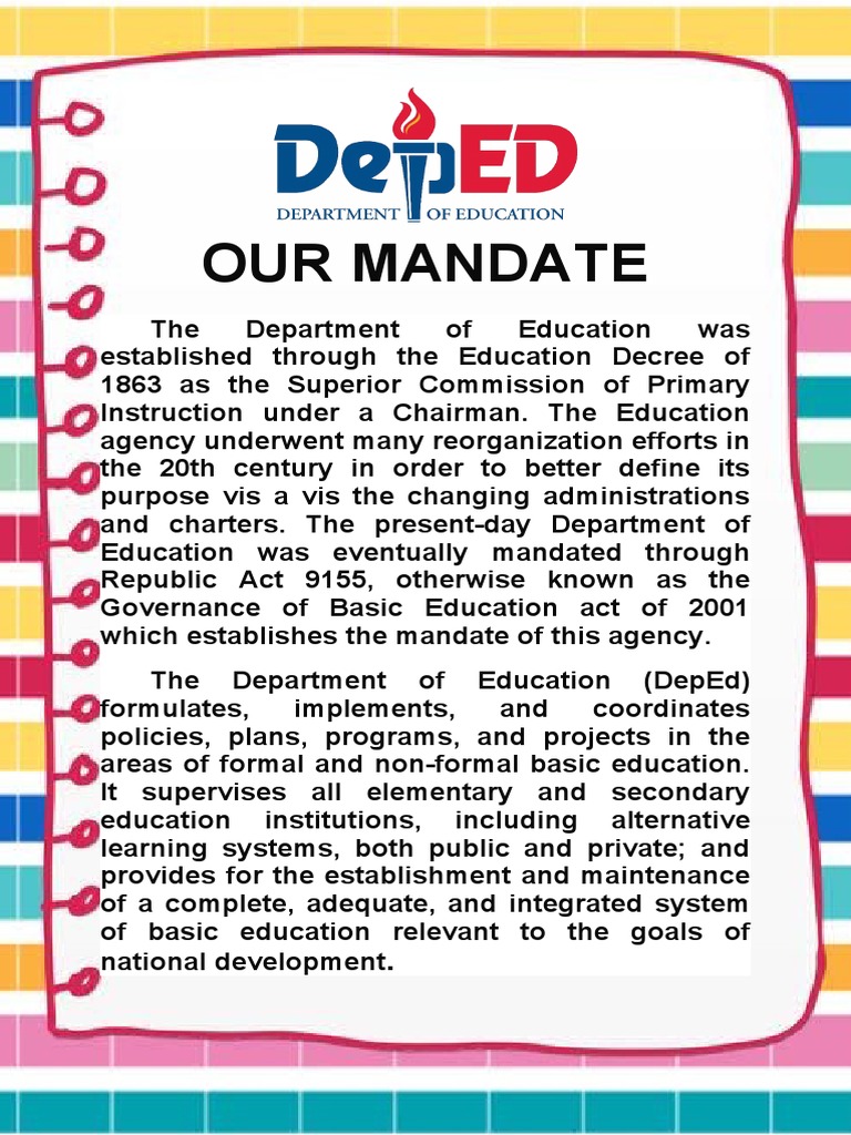 DepEd Mandate | PDF