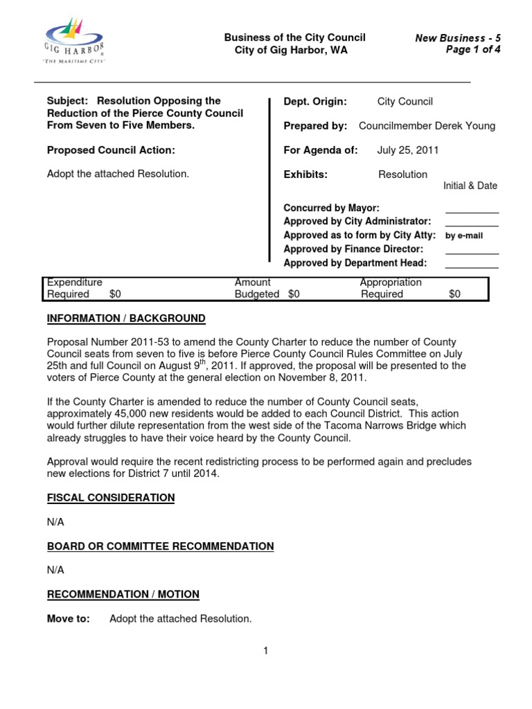 Charter Amendment Resolution | PDF | The United States | Politics Of ...