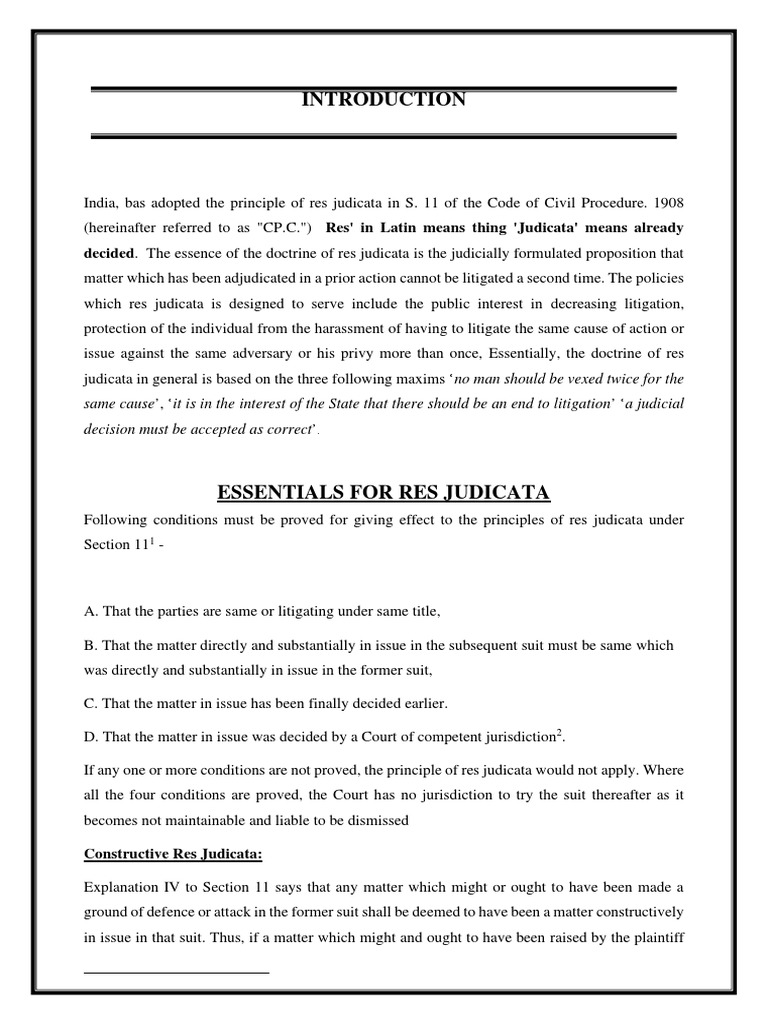 CPC Presentation | PDF | Lawsuit | Res Judicata