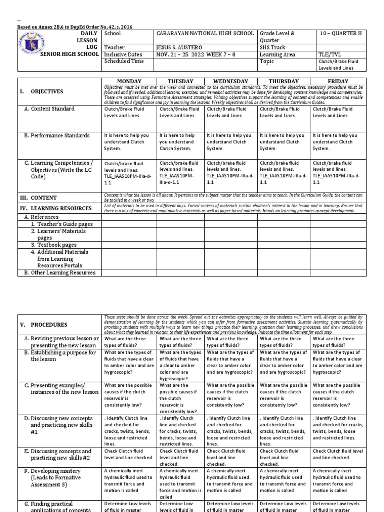 DLL Grade 10 Week 4 | PDF | Cognitive Psychology | Pedagogy