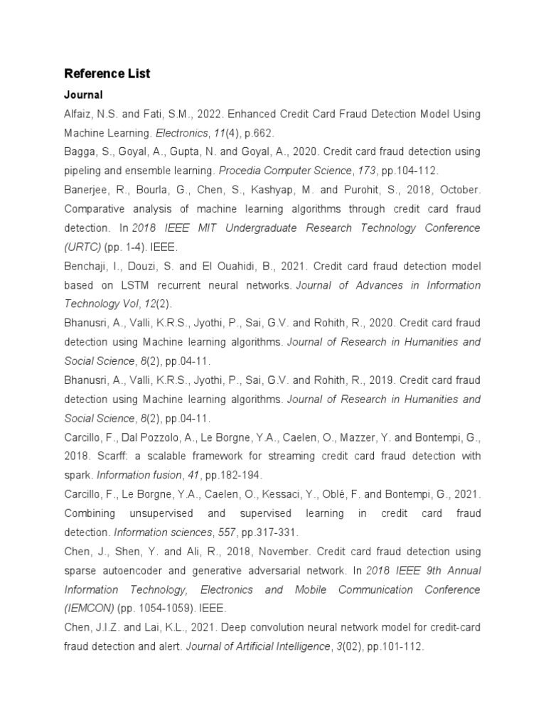 Reference List | PDF | Machine Learning | Computer Science