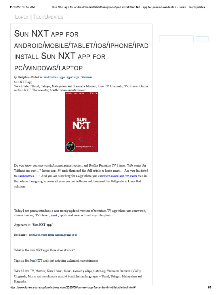 Sunnxt App | PDF | Ios | Tablet Computer