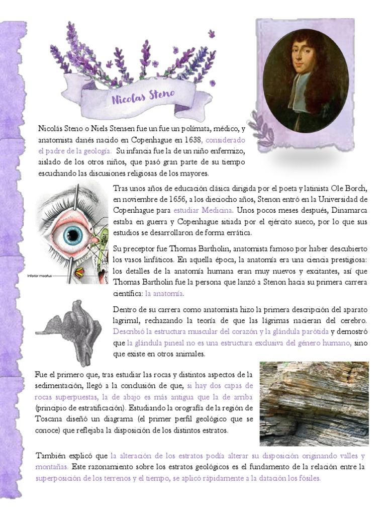 Principios de Nicolás Steno en Geología | PDF | Estrato