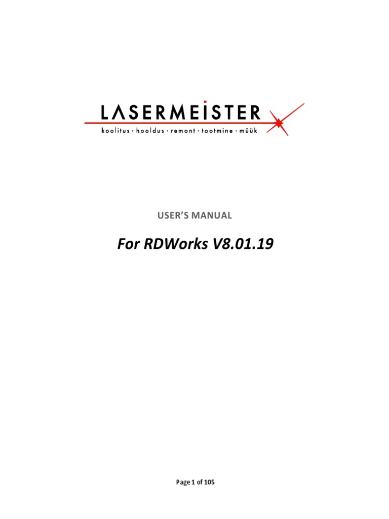 RDWorks V8 Manual | PDF | Computer File | Menu (Computing)