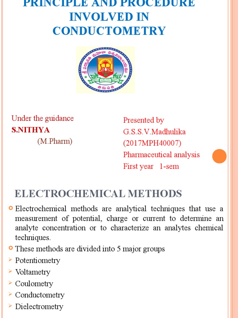 Conductometry 2 | PDF | Electrical Resistivity And Conductivity | Chemistry