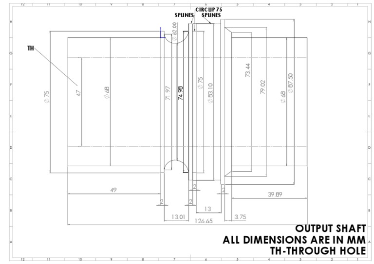Output Shaft Drawing 2023 | PDF | Manufactured Goods