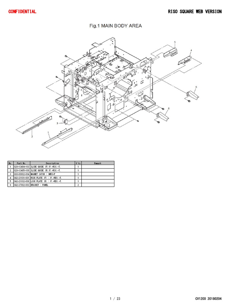 Parts List and Schematic for Riso Square Digital Duplicator | PDF ...