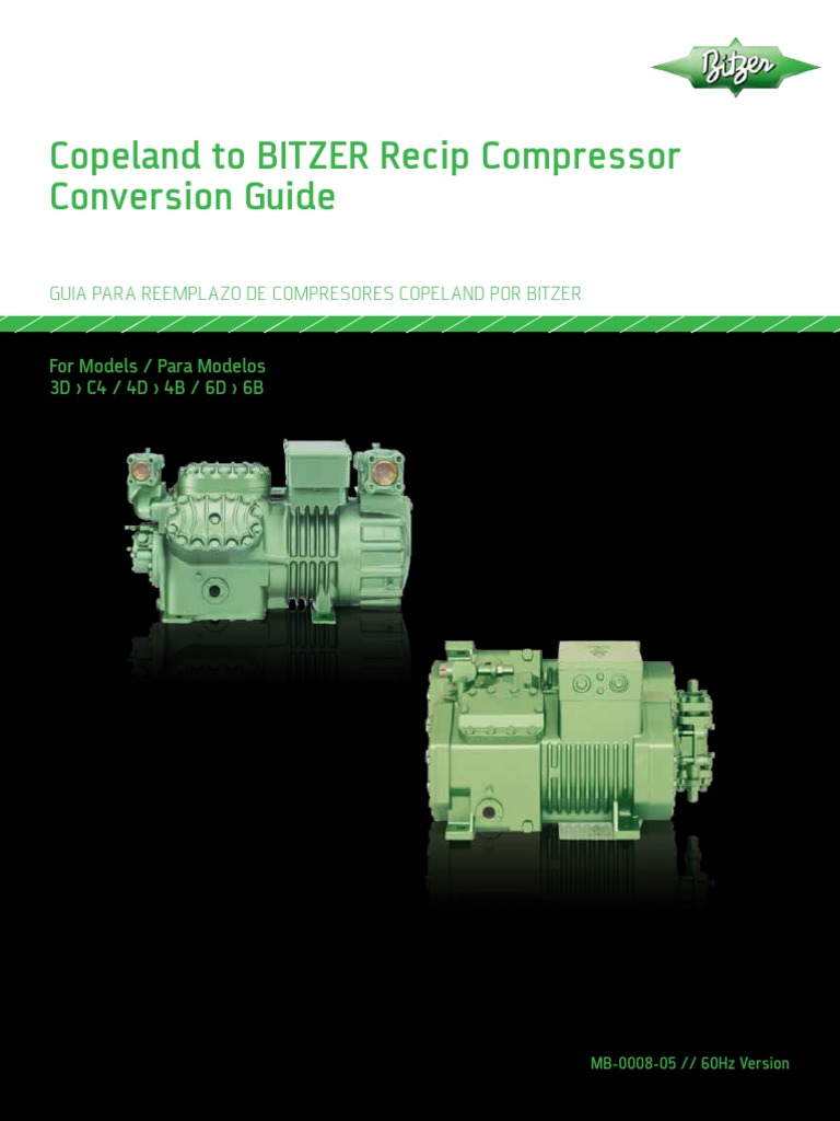 Guia para Reemplazo Copeland Por Bitzer Bilingue | PDF | Máquinas | Equipo