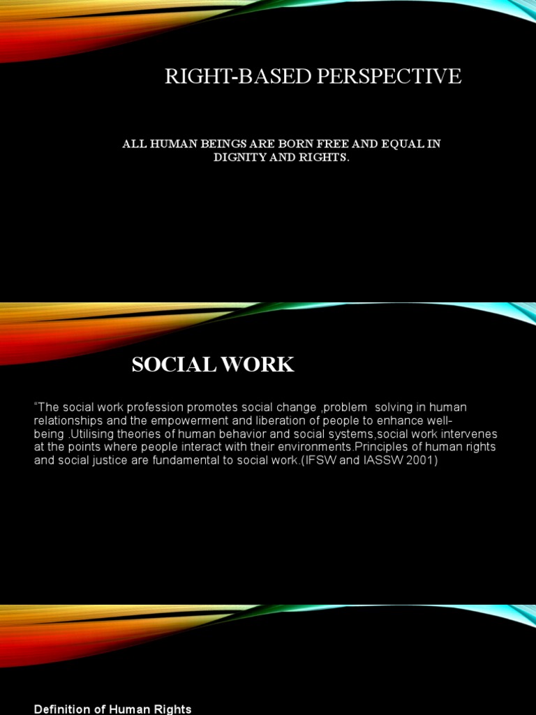 Human Rights-Based Approach in Social Work | PDF | Human Rights ...