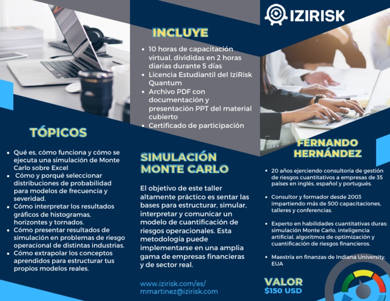 Brochure Taller Monte Carlo | PDF | Simulación | Matemáticas Aplicadas