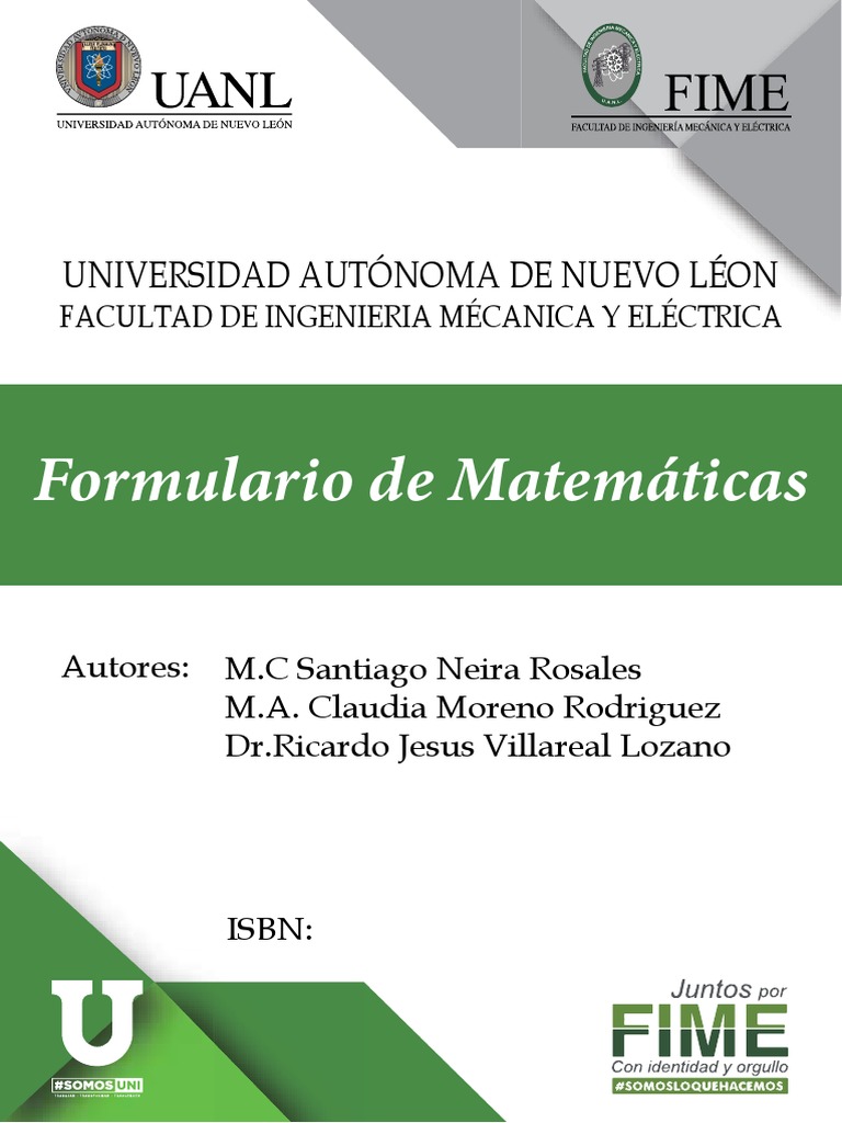 Formulario de Matematicas Final PDF | PDF | Integral | Vector Euclidiano
