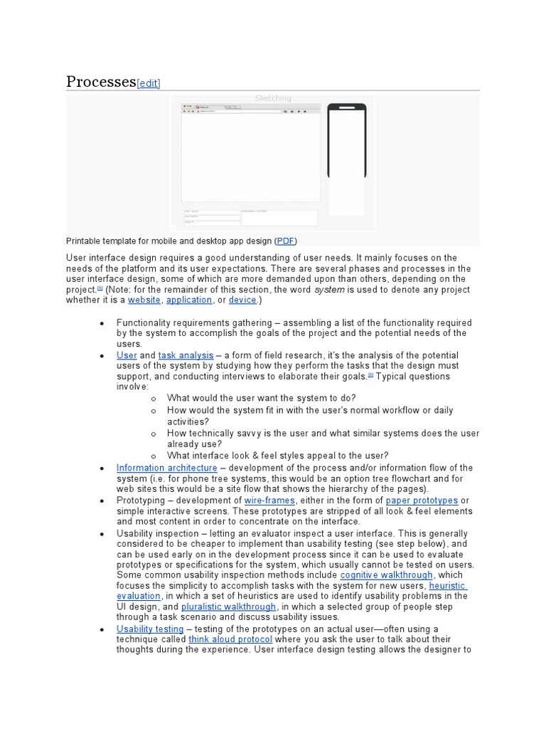 Processes | Download Free PDF | Usability | Graphical User Interfaces