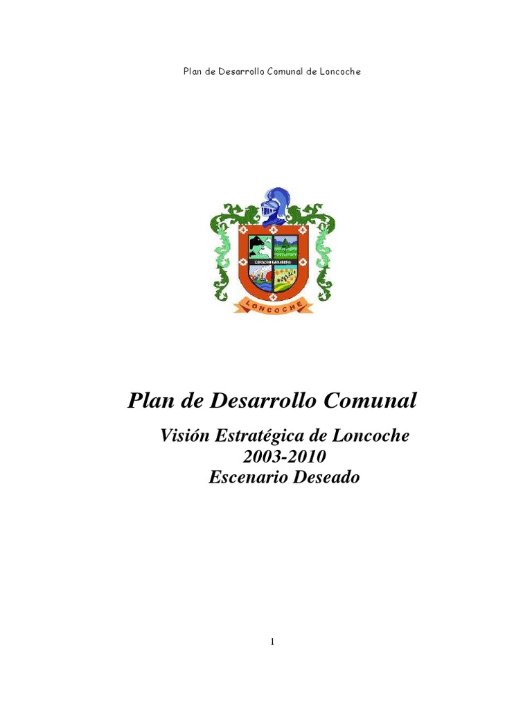 Plan de Desarrollo Comunal | PDF | Planificación | Planificación ...