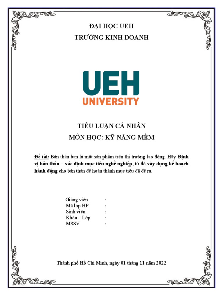 Đại Học Ueh Trường Kinh Doanh | PDF