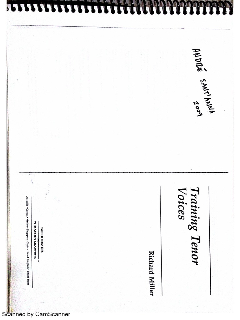 Richard Miller Training Tenor Voices | PDF