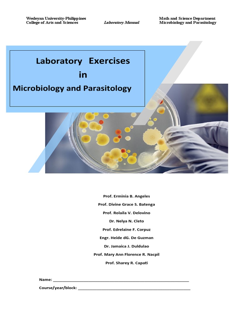 Microbiology and Parasitology Lab Manual | PDF | Microscope | Laboratories