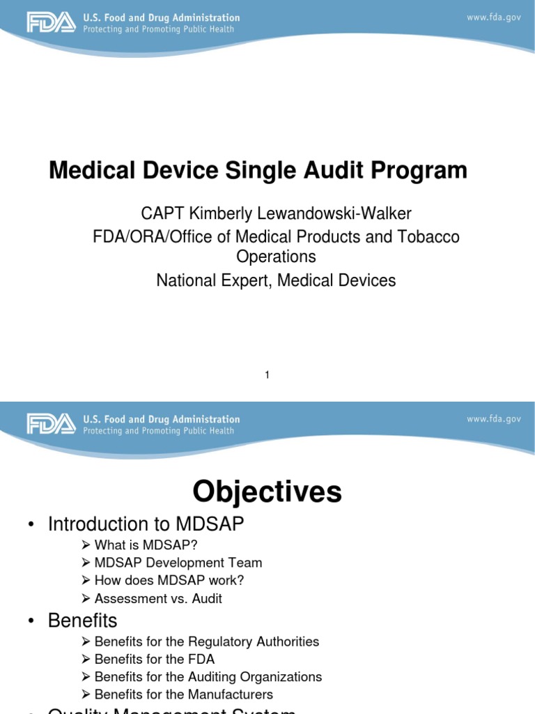 Mdsap Presentation Pdf Medical Device Audit
