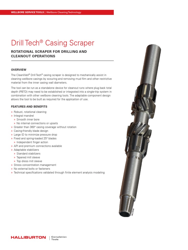 Casing Scrapper | PDF | Drill | Equipment