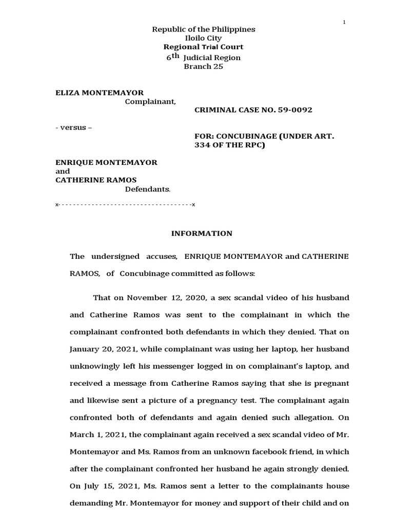 Ricamonte Information | Download Free PDF | Prosecutor | Perjury