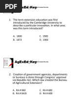 Agricultural Extension and Communication Questionnaire | PDF ...