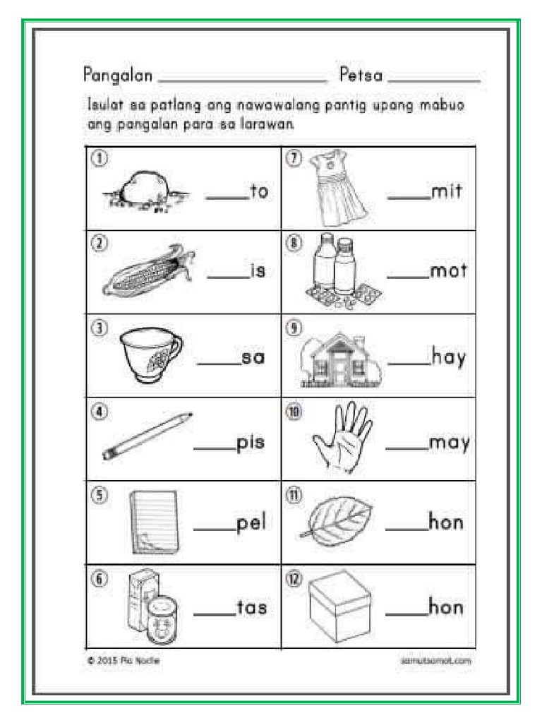 Beginning Sounds Filipino | PDF