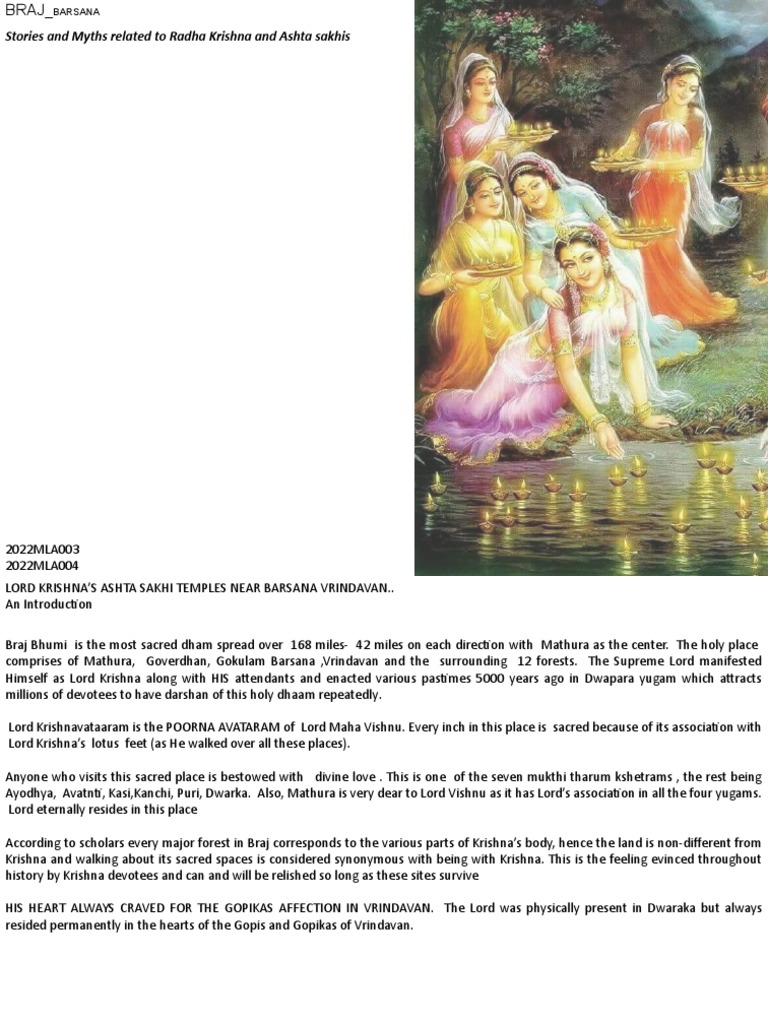 Barsana Temple Stories | PDF | Krishna | Hinduism