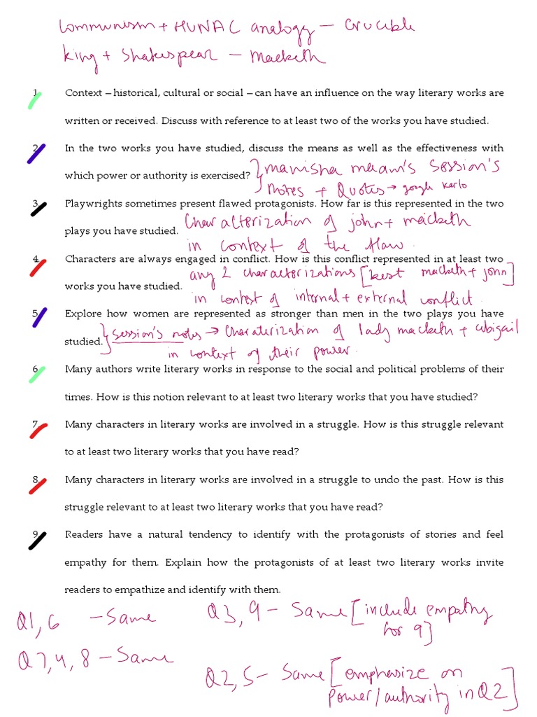 IB English Lit. Study Guide | PDF | General Fiction