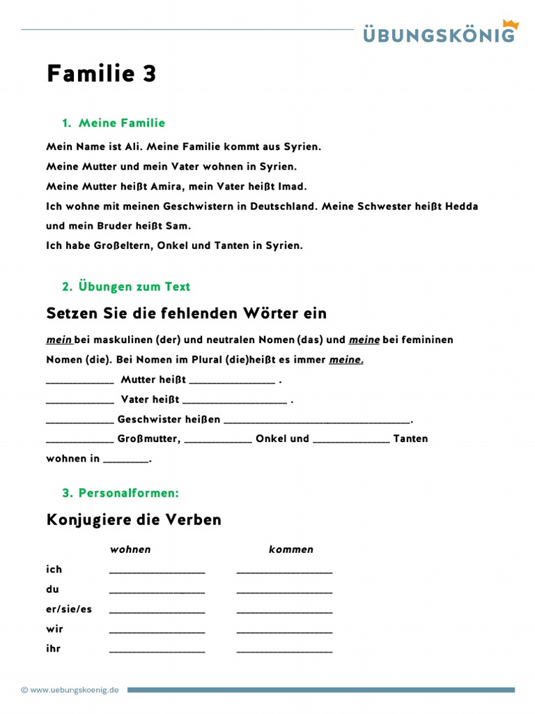 1c Meine Familie | PDF