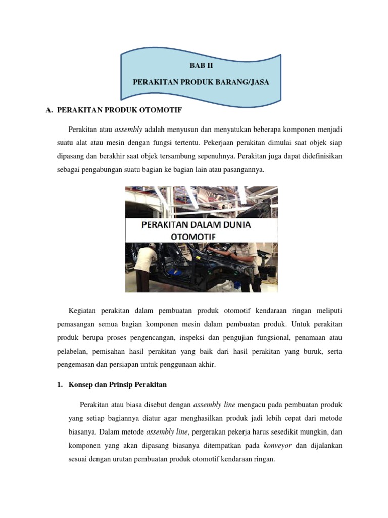 Bab 2 Perakitan Produk Barang Atau Jasa | PDF