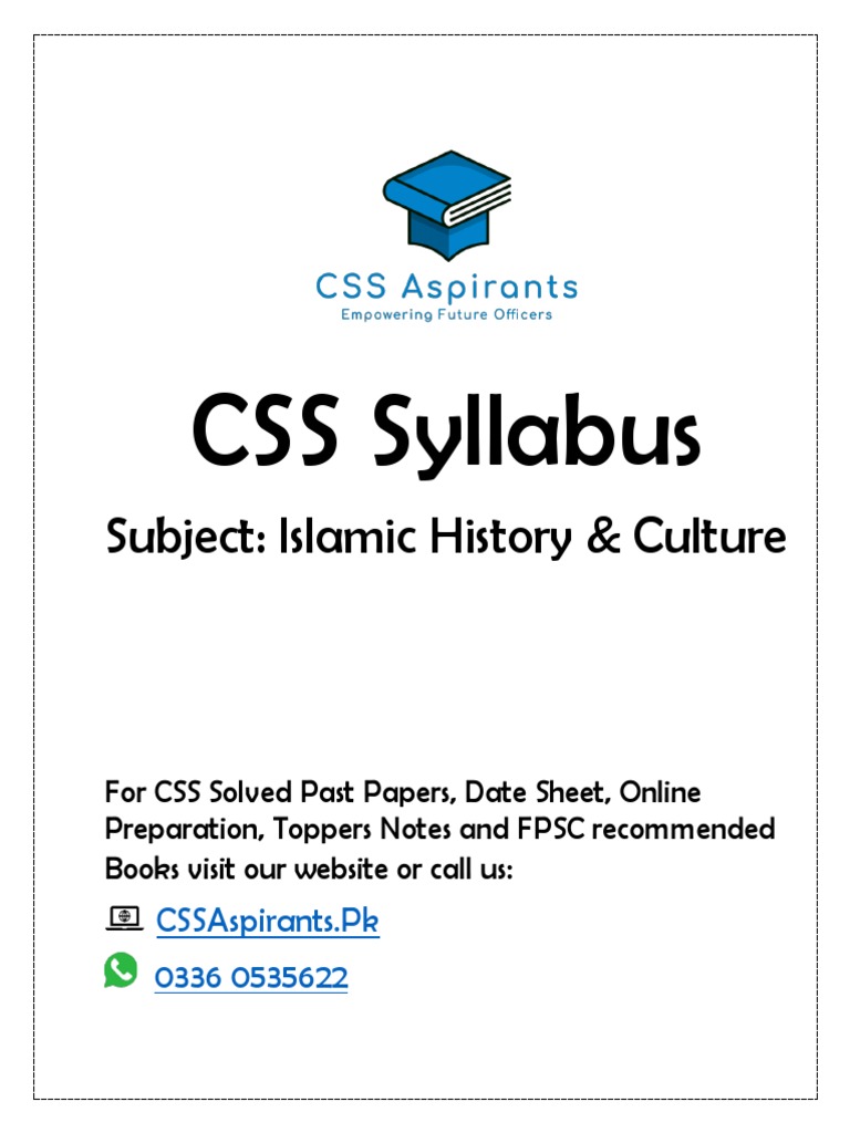 Islamic History Culture CSS Syllabus | PDF | Sufism | Muhammad