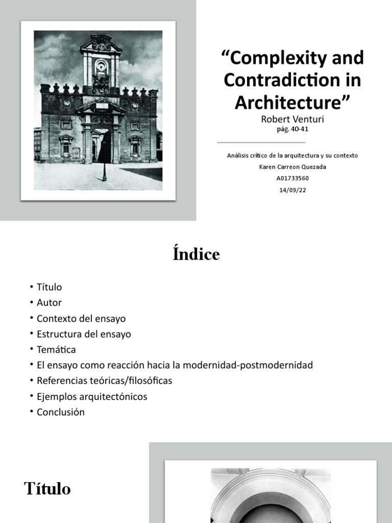 Complexity and Contradiction in Architecture | PDF | Estética