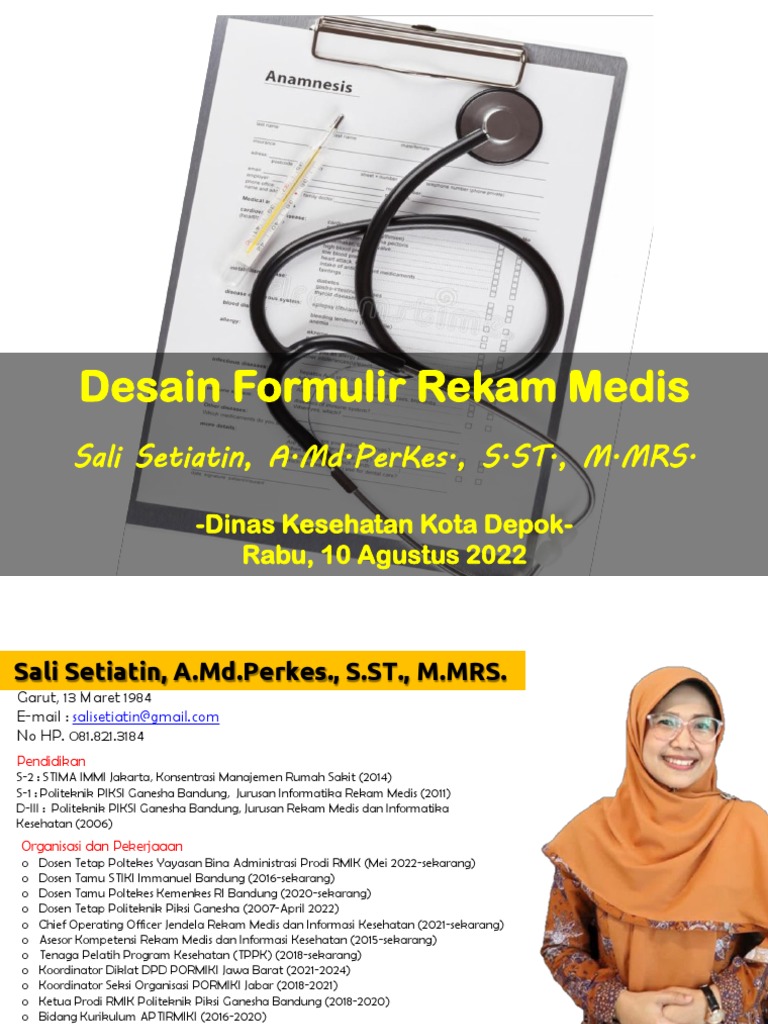 Desain Formulir Rekam Medis - Sali Setiatin | PDF