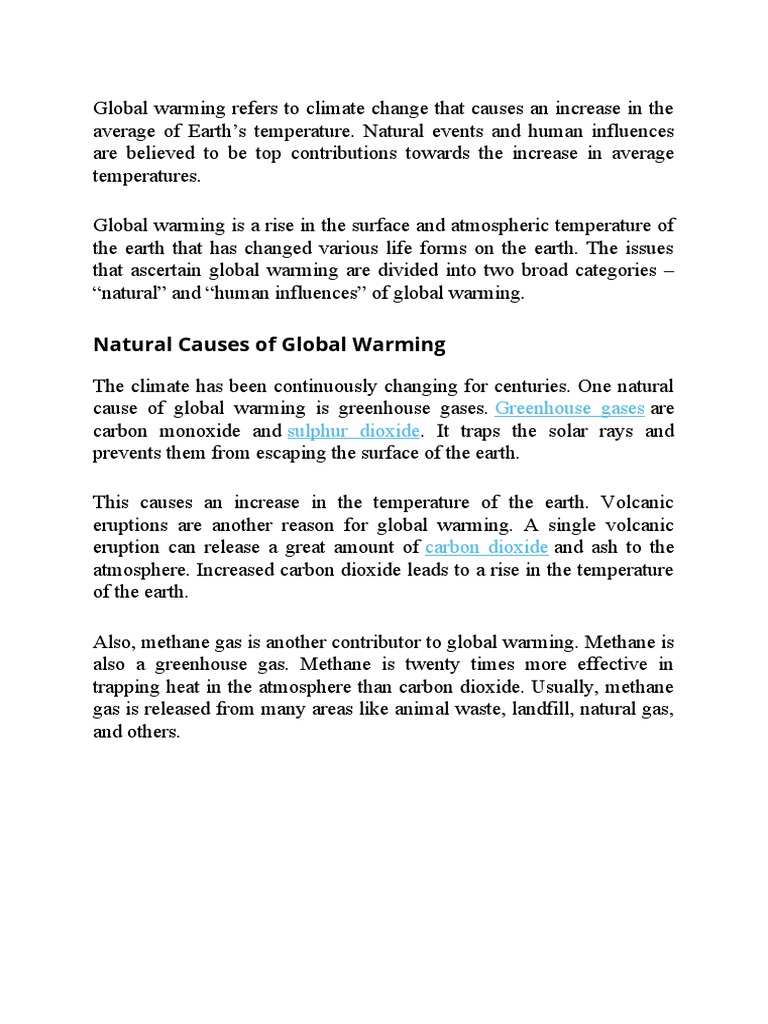 Global Warming | PDF | Climate Change | Greenhouse Effect