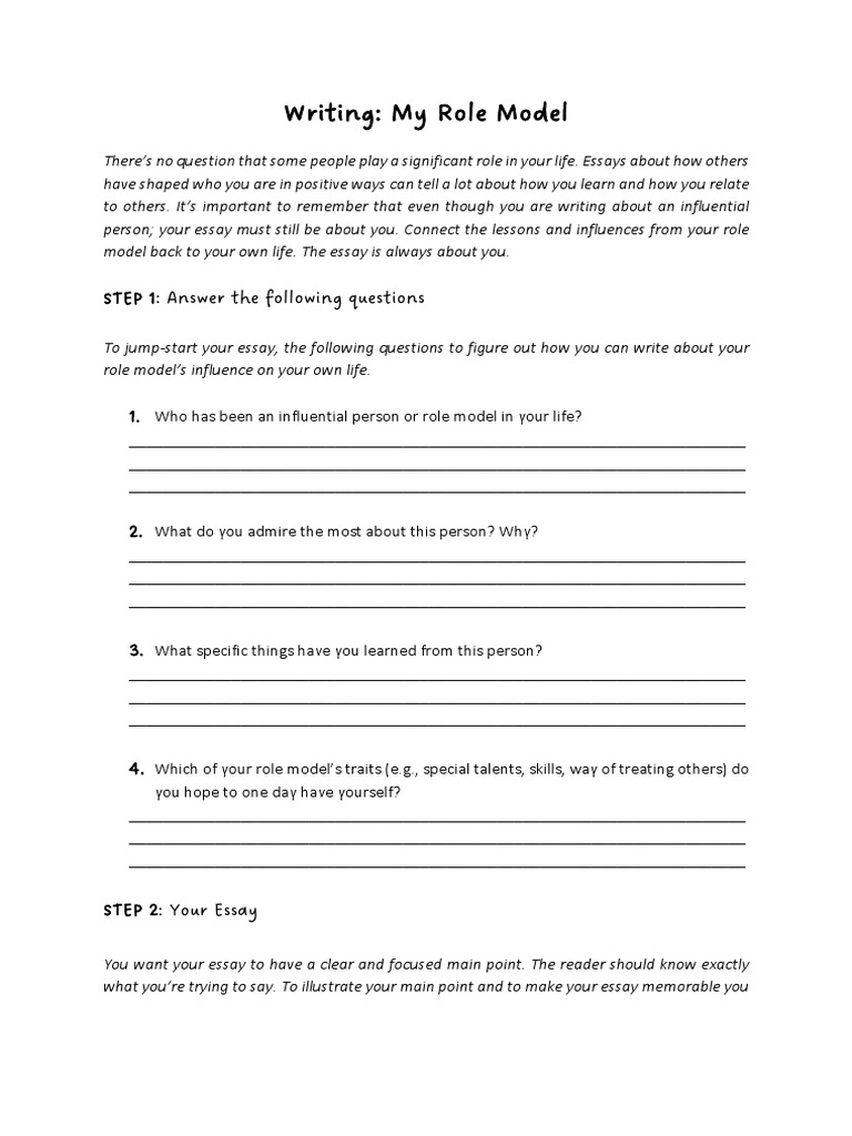 Writing-My Role Model | Download Free PDF | Essays | Cognition