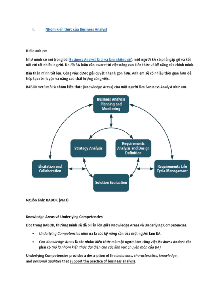 Business Analyst Thinhnote | PDF