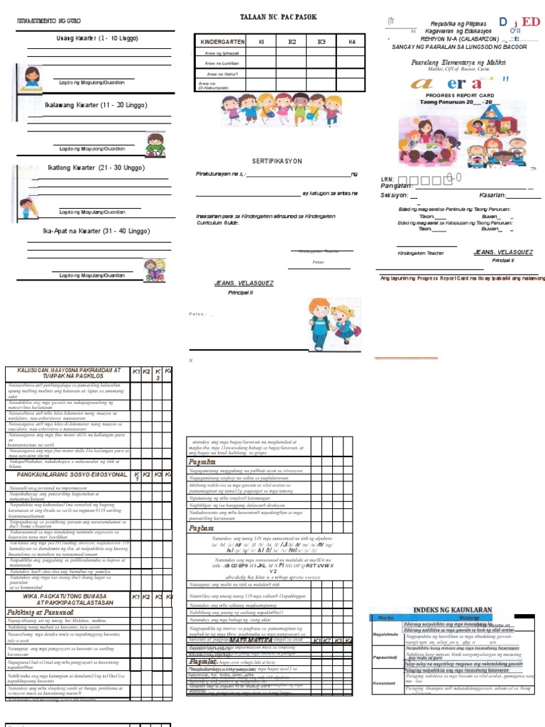 Kinder-Report-Card 0001 0001 0001 | PDF