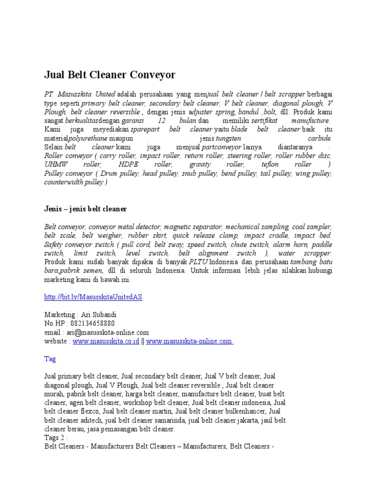 7 - Belt Cleamer 1 | PDF