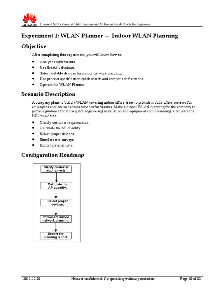 HCIP-WLAN-POEW Planning and Optimization V1.0 Lab Guide-11-20 | PDF | Wireless Lan | Computer ...