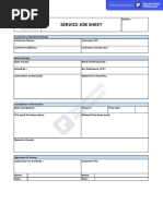 Job Card Format Template | PDF