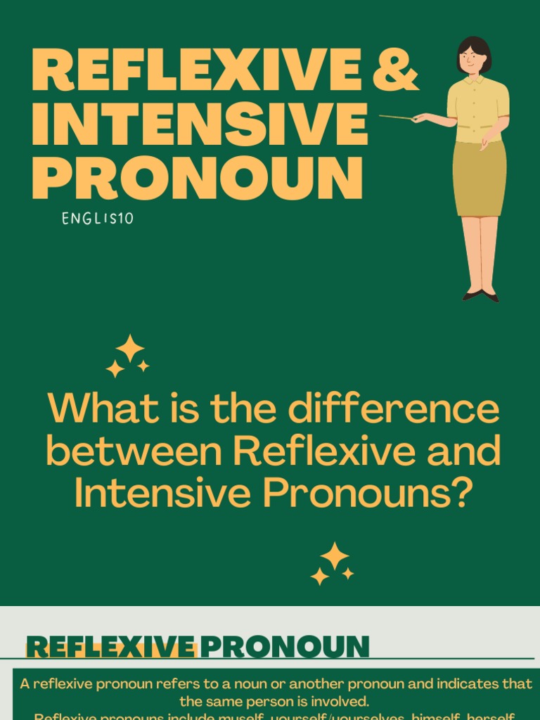 Reflexive vs. Intensive Pronouns Explained | PDF | Pronoun | Syntax