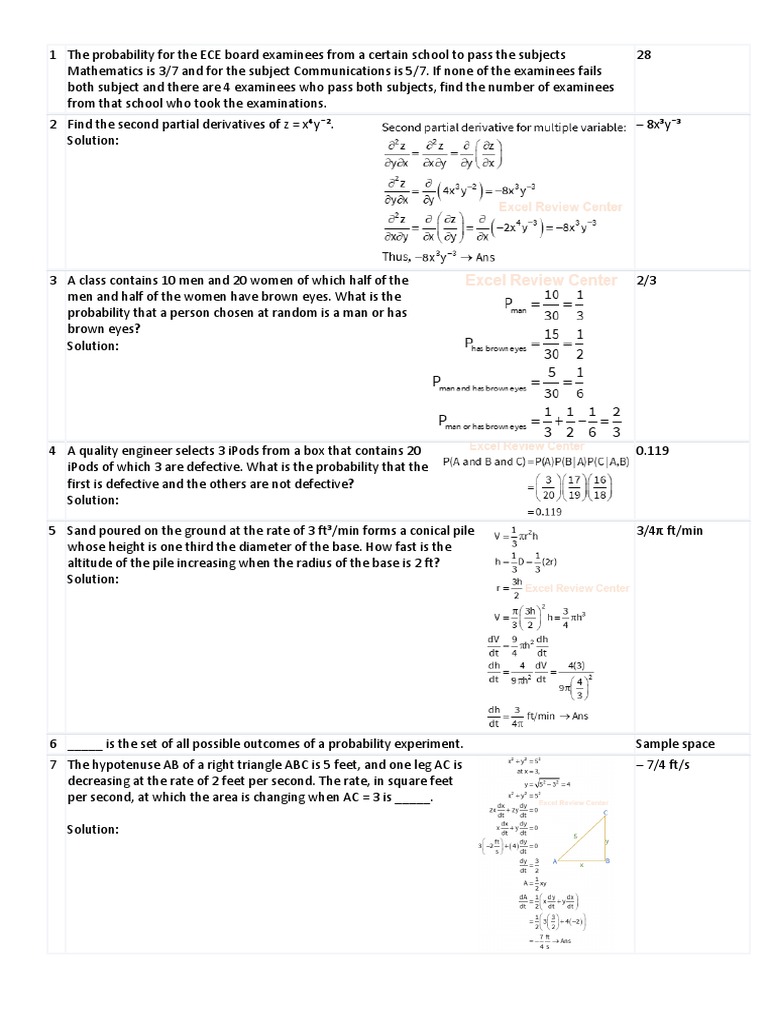 RC Exam Math 7 | PDF | Statistics | Statistical Theory