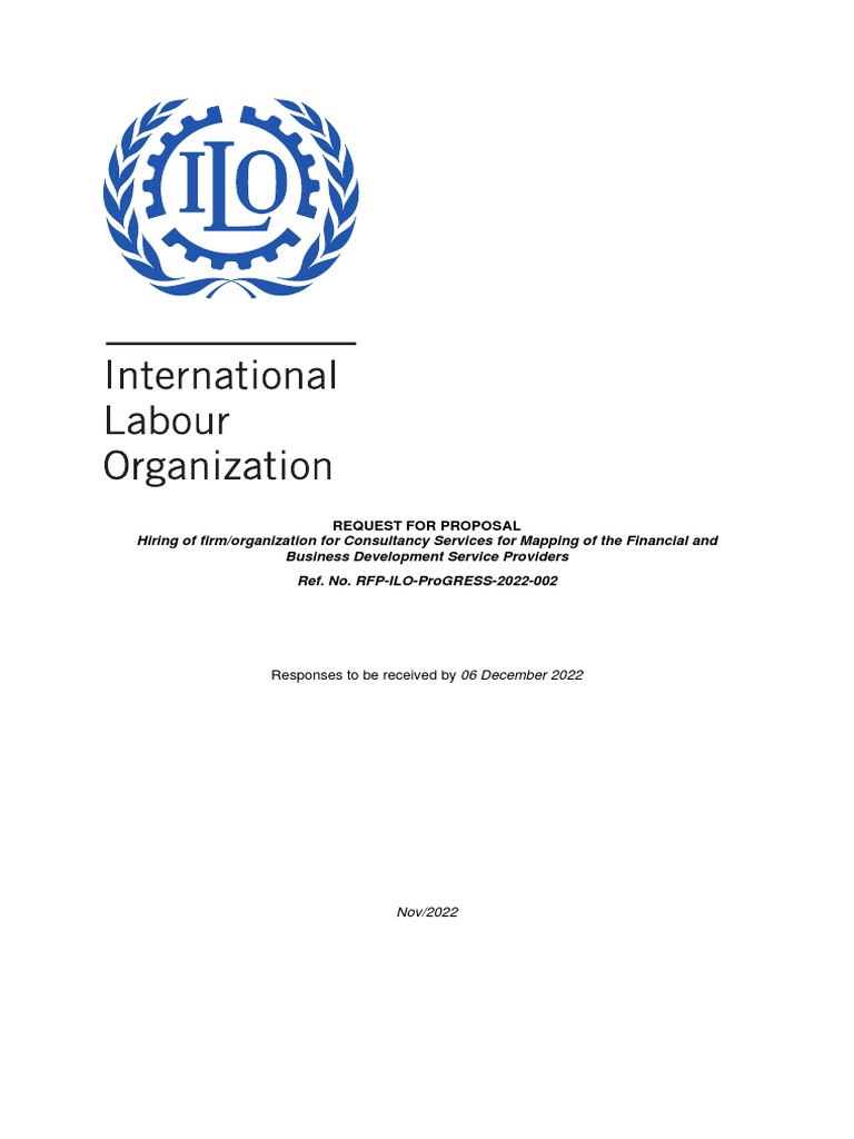 ILO - Business Dev | PDF | Request For Proposal | Procurement