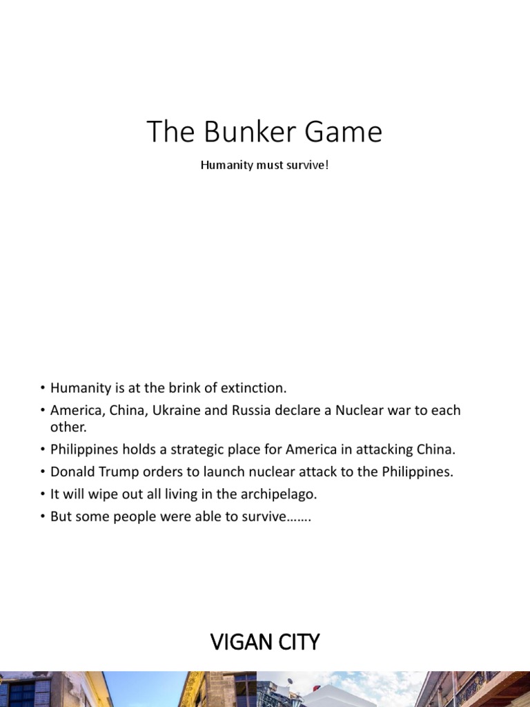 The Bunker: Humanity's Last Stand | PDF