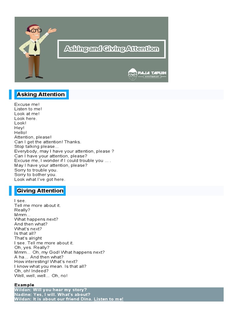 Asking and Showing Attention | PDF