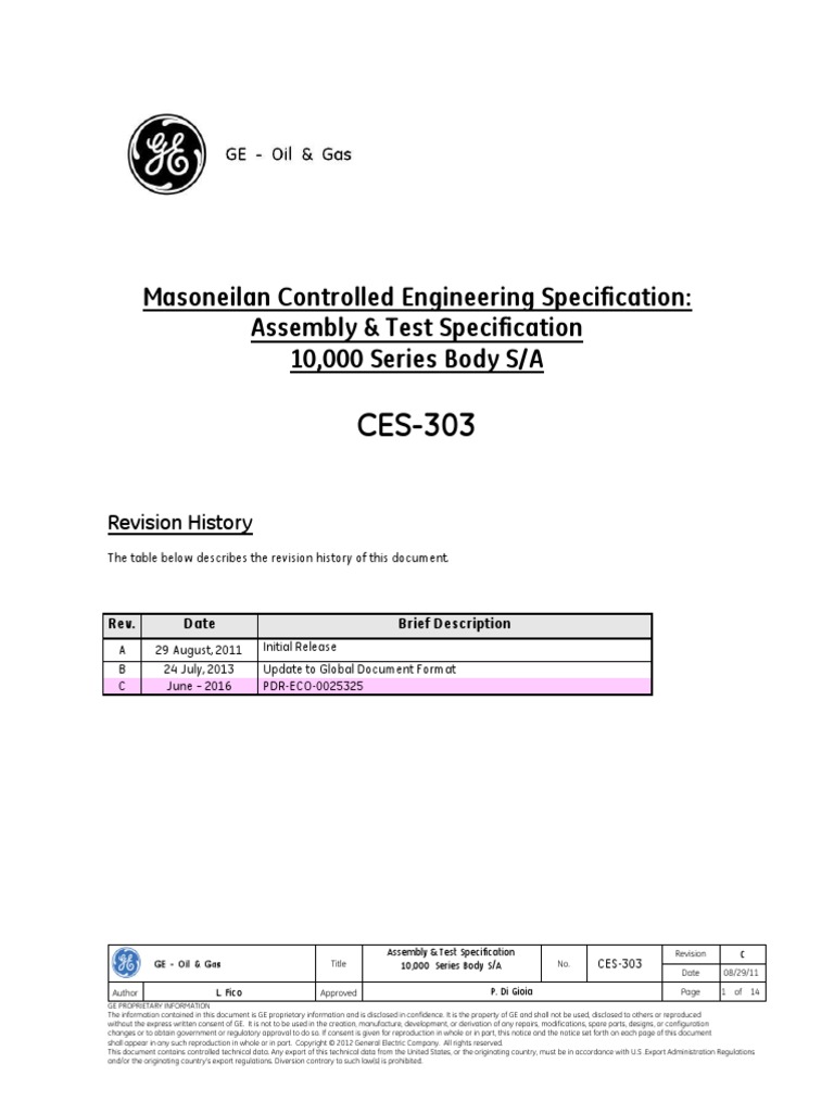 Ces-303 C | PDF | Valve | Specification (Technical Standard)